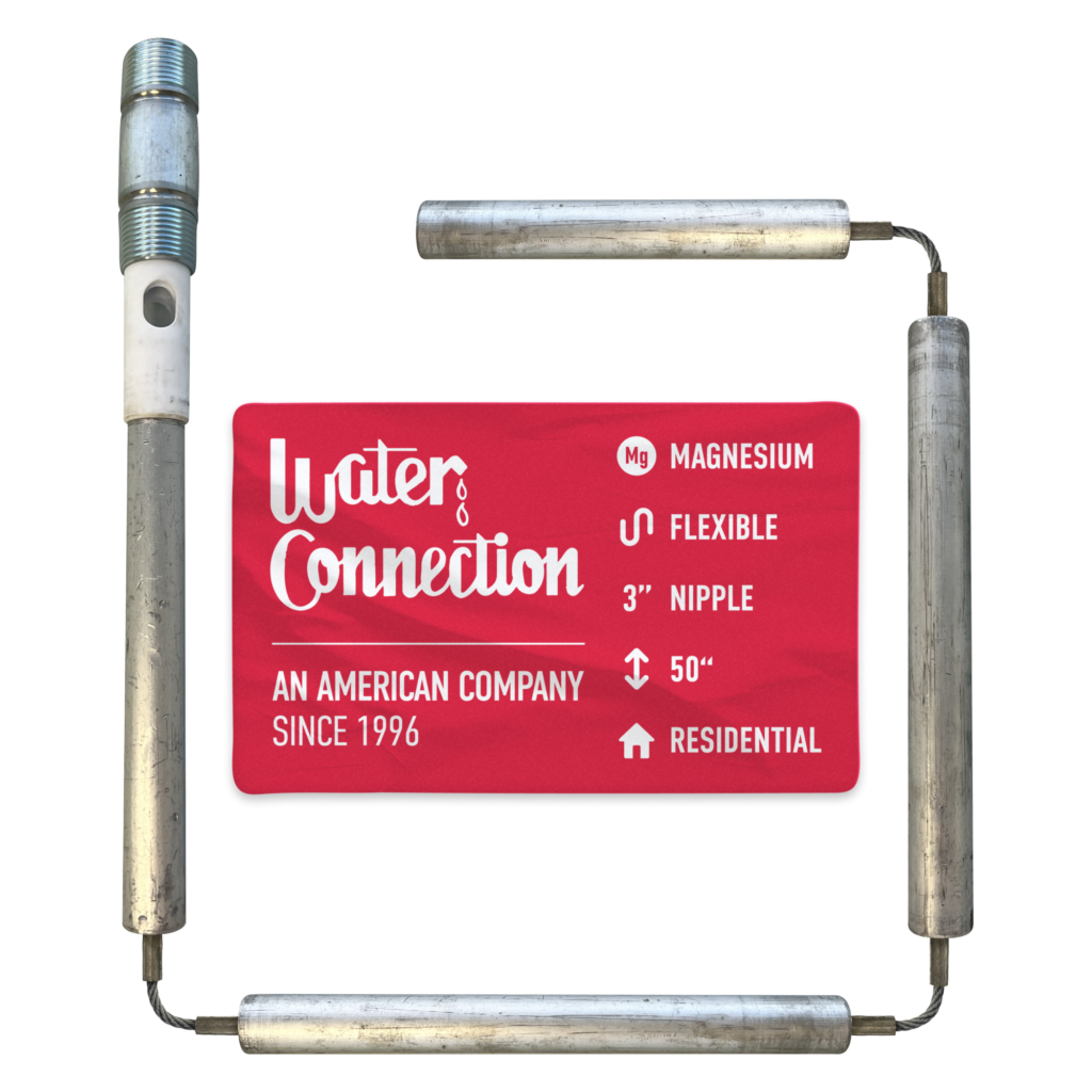 AR109 Segmented Magnesium Outlet Anode Rod, 3" Nipple (.750" x 3/4″ x ...